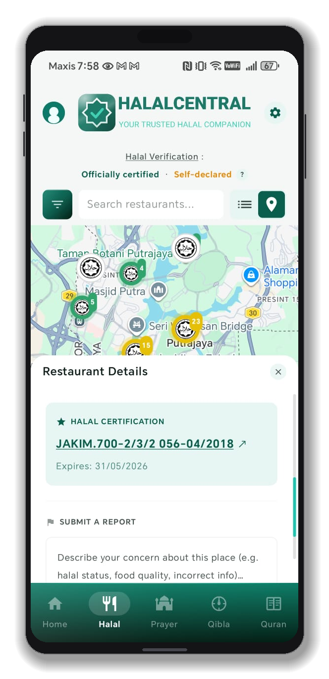 HalalCentral — Halal Restaurant Finder, Prayer Times & Quran App